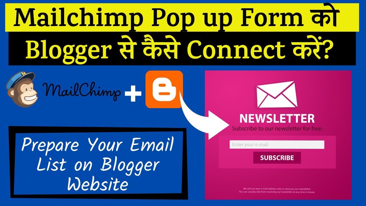 How to do Email Marketing on Blogger Website | Add Mailchimp Signup ...