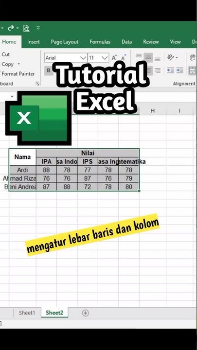 Cara mengatur lebar kolom dan baris di excel - YouTube