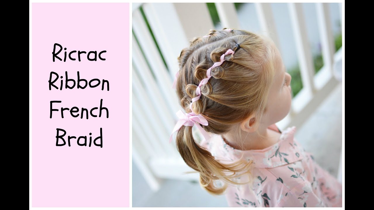 RicRac Ribbon French Braid Hairstyle Tutorial - YouTube