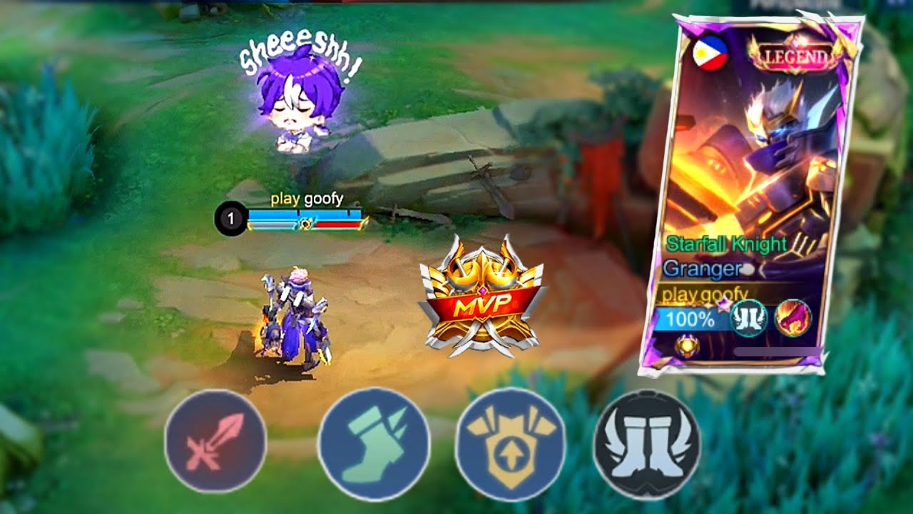 Custom fighter emblem for Granger, Granger gameplay, mvp, rank - YouTube