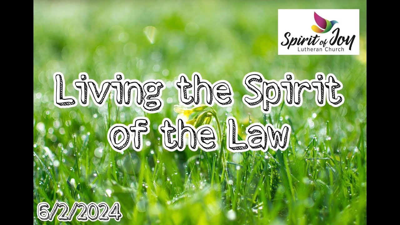 Spirit of Joy - Sunday Service - Living the Spirit of the Law - YouTube