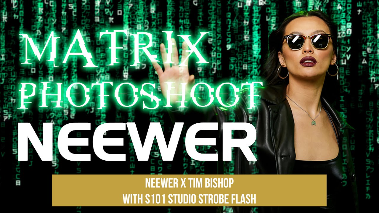 Neewer x Tim Bishop - Matrix Photoshoot with Neewer S101 Studio Strobe Flash - YouTube