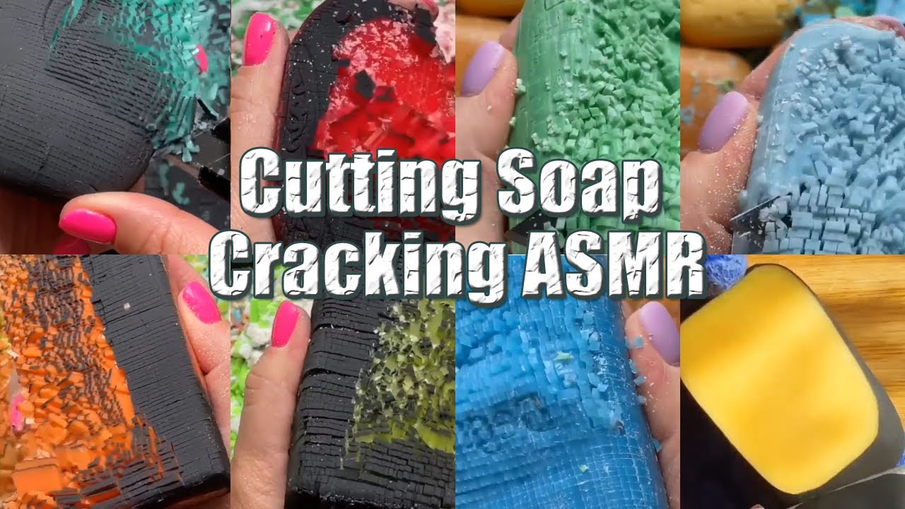 Cutting Soap 💎 Cracking ASMR 💚 - YouTube