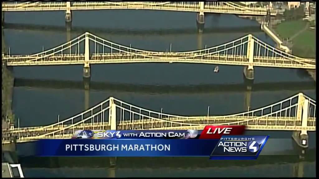 Runners begin to finish Pittsburgh Half Marathon - YouTube