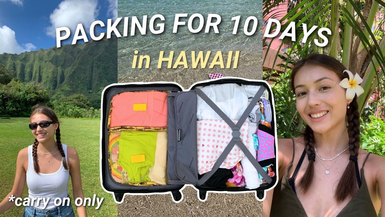 how I pack for 10 days in Hawaii *CARRY-ON ONLY 🌺 - YouTube