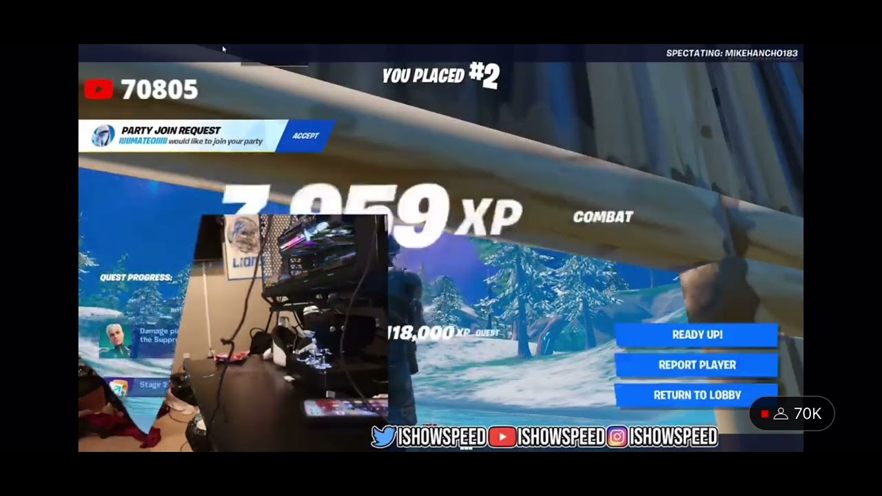 IShowSpeed livestream rage - Slams head into monitor - YouTube