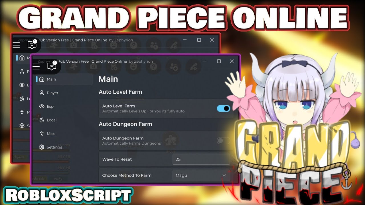[GPO] Gpo Auto Farm Lvl & Dungeon Best Grand Piece Online Script Free ...