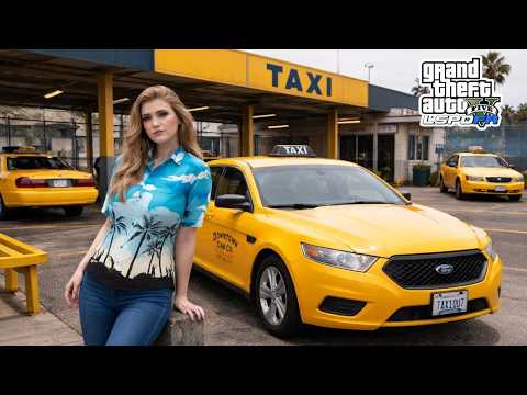 Gta 5 Let's Go To Work As LS Downtown Cab Female Taxi Driver - Taurus FARE!