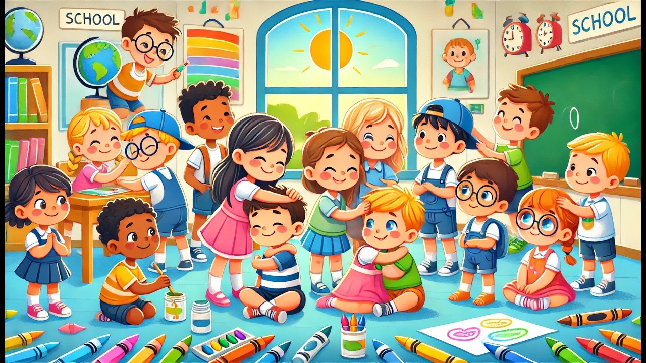Soit gentil à l'école - Chanson / Comptine pour enfant - DoudouLoup ...