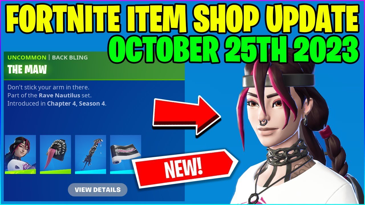 Fortnite Item Shop *NEW* RAVE NAUTILUS BUNDLE + *NEW* WANNA DNACE ...