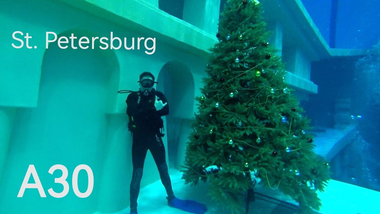 A30. The deepest pool in Russia. St. Petersburg, December 2022. - YouTube