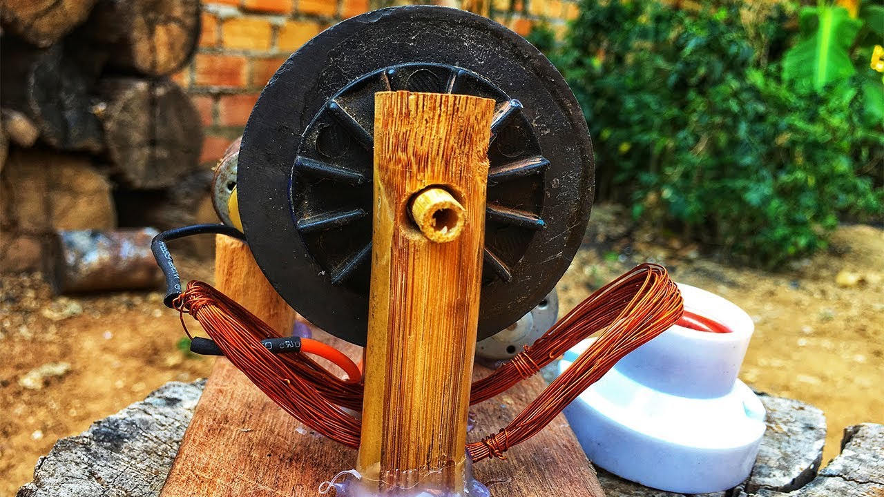 Experiment free energy generator 100% self running motor with copper ...