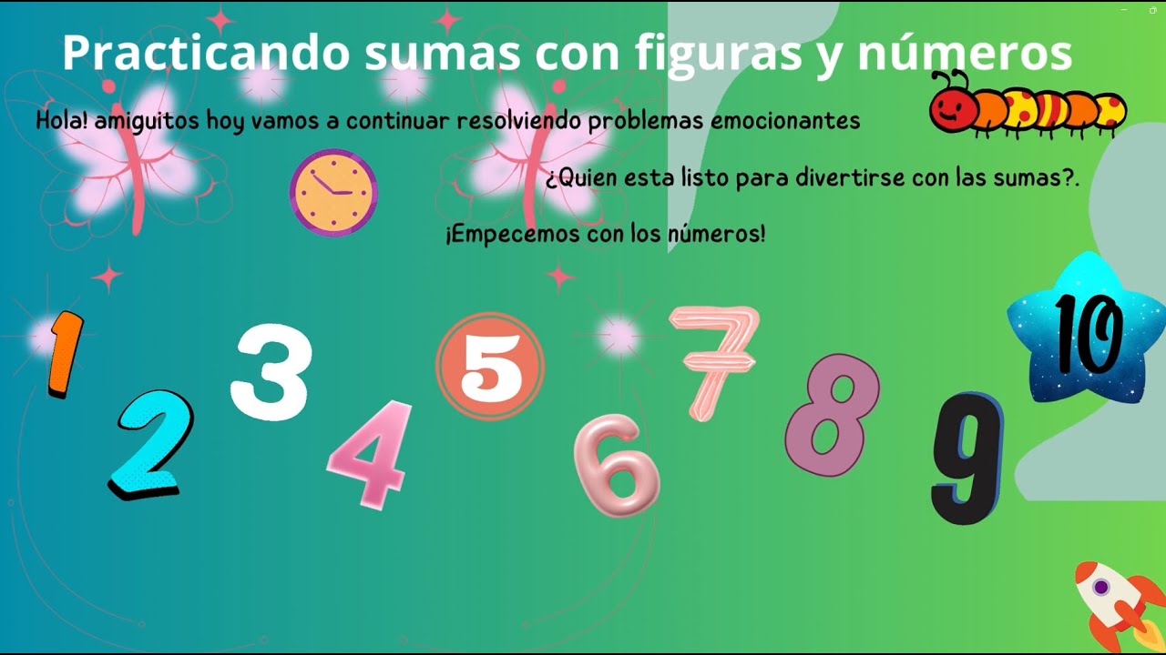 Practicando sumas con figuras y números de manera divertida - YouTube
