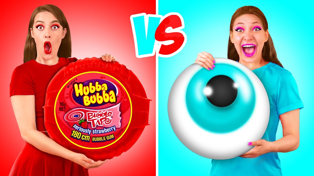 Desafío de Comida Roja vs Comida Azul | Guerras de Bromas por RaPaPa ...