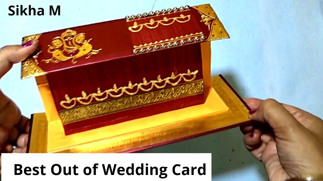 Best Out of Wedding Card | Reuse Old Marriage Card | Card House | Sikha ...