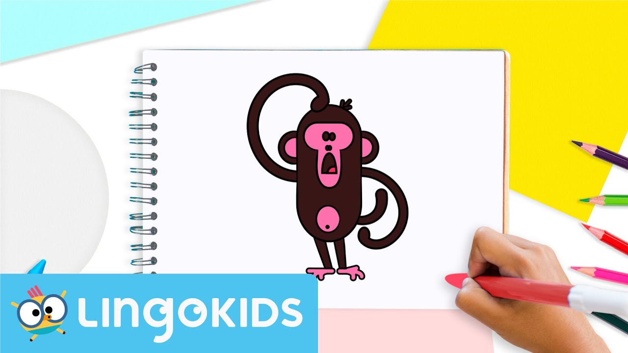 How to draw a MONKEY 🐒🎨 | Drawing for kids | CRAFTS by Lingokids - YouTube