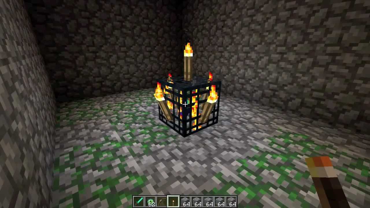 Minecraft: How to construct a Zombie/Skeleton Spawner Trap - YouTube