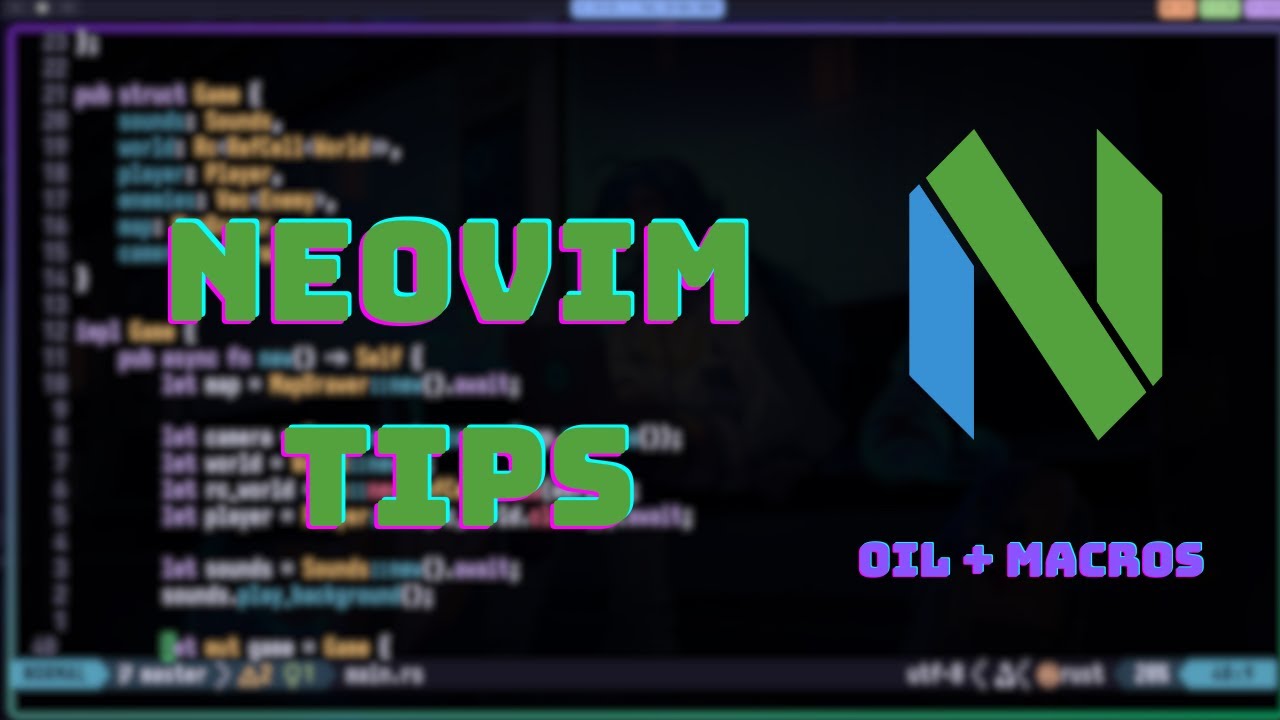 Neovim tips - Oil + Macros = easy file structure - YouTube