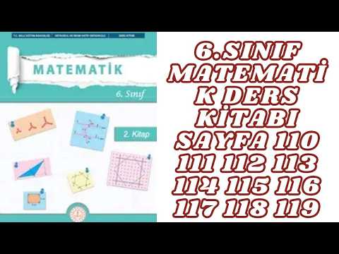 6.SINIF MATEMATİK DERS KİTABI SAYFA 110 111 112 113 114 115 116 117 118 119