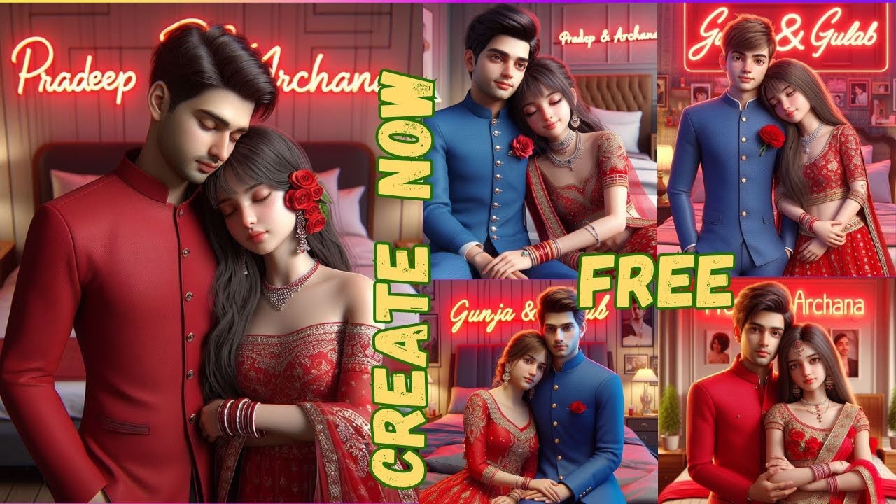 Create 3D Ai Marriage Couples Image creator 2024 | Marriage Couples ...
