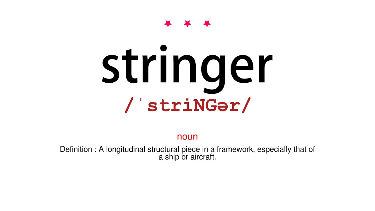 How to pronounce stringer - Vocab Today - YouTube
