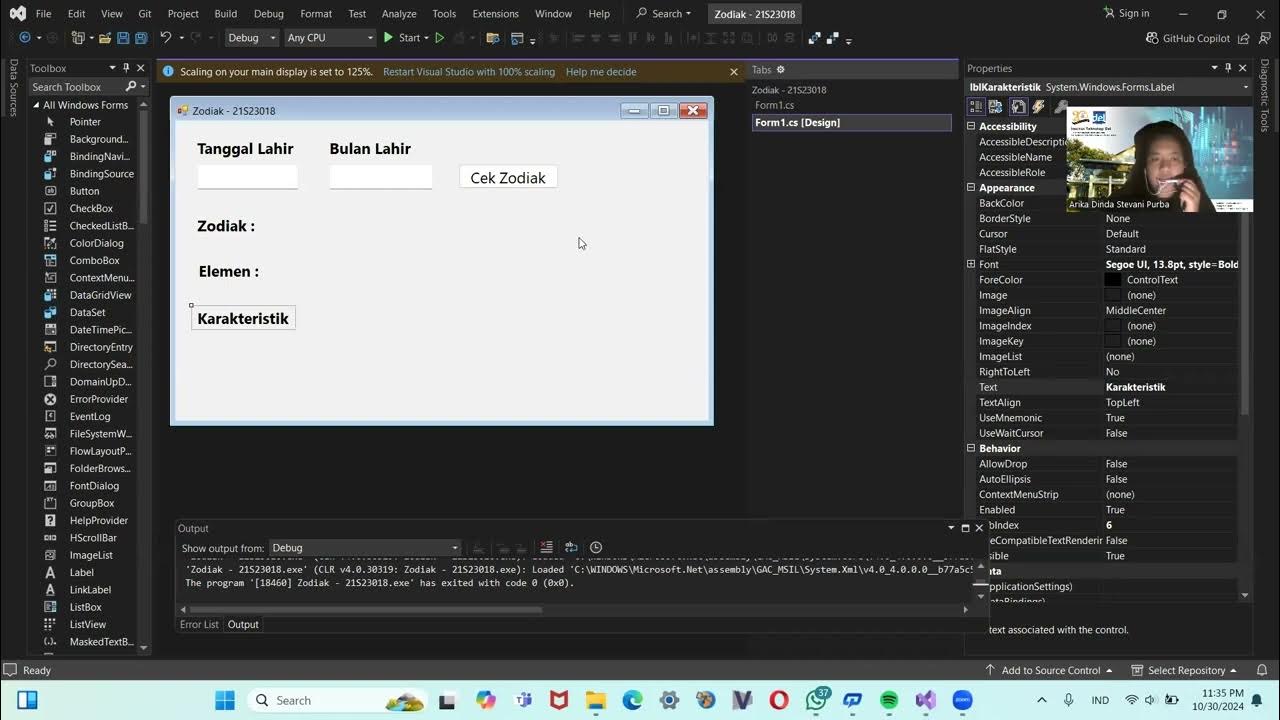 Demo Aplikasi Zodiak 21S23018-Praktikum 8 Pengpro - YouTube