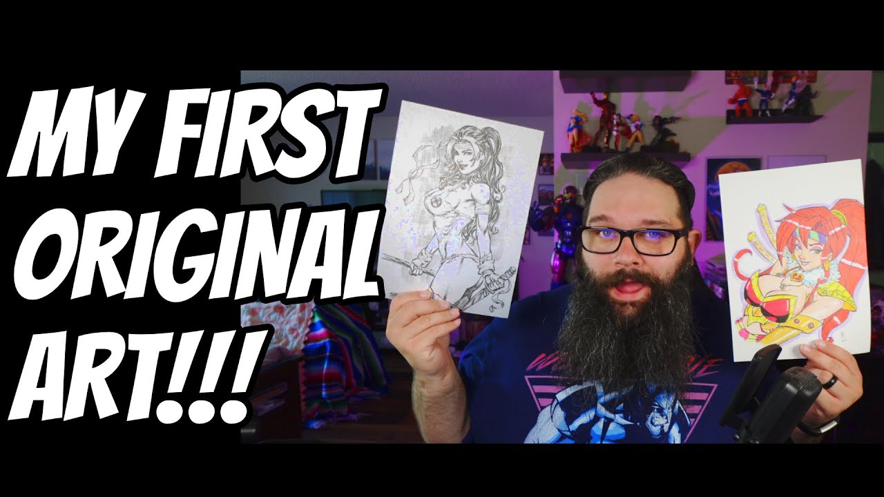 My First Comic Original Art Sketch Unboxing! - YouTube