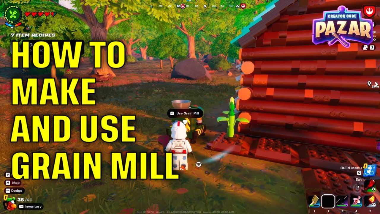 How to Make and Use a Grain Mill in Lego Fortnite Quick Guide - YouTube