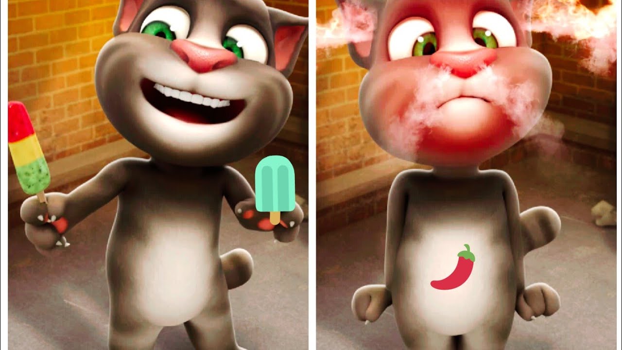 talking tom cat game funny moments 🌶️🍅🥝🌶️🍅😺 - YouTube