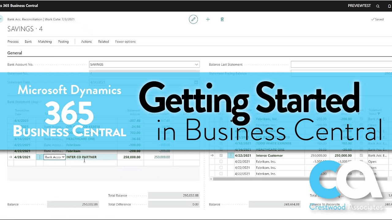 Getting Started with Business Central (D365 BC Role Center Overview ...