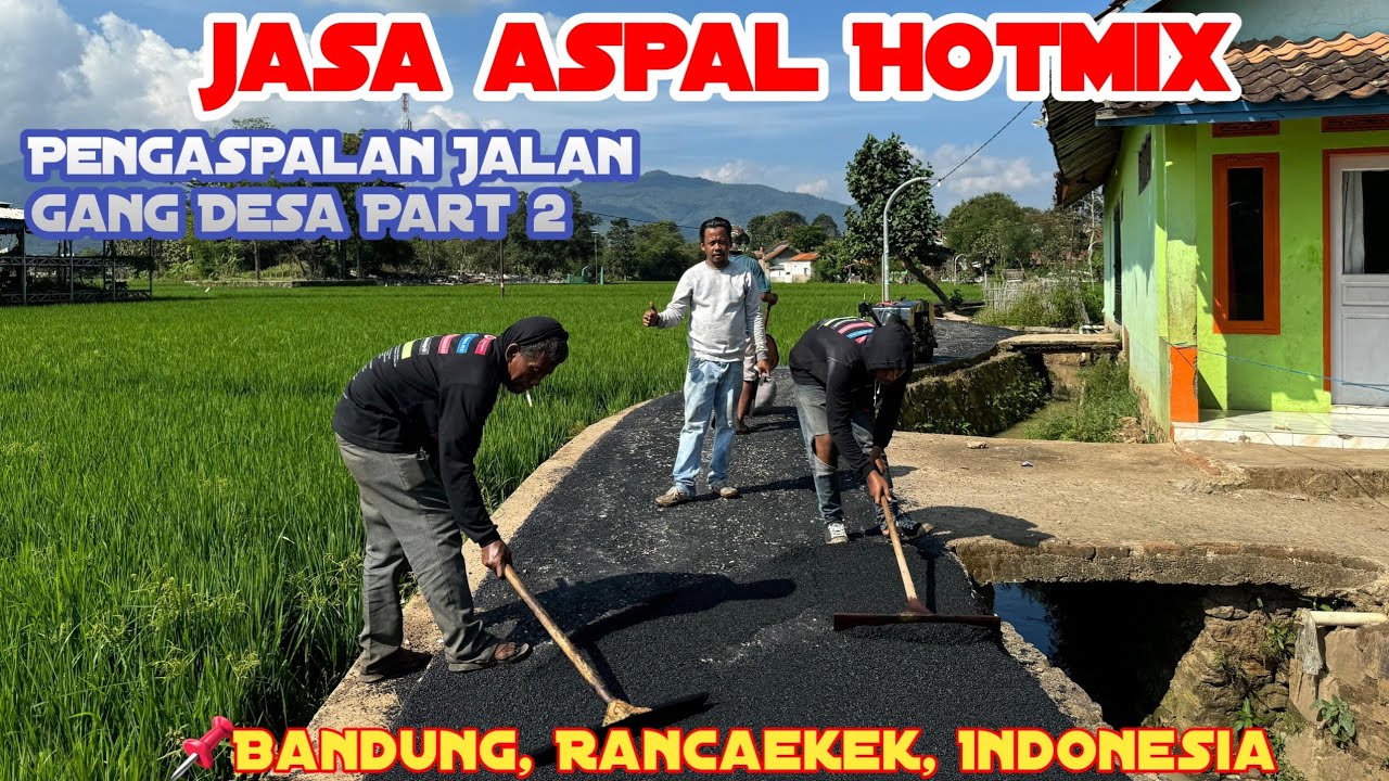 PENGASPALAN JALAN GANG DI BANDUNG, RANCAEKEK, JAWA BARAT INDONESIA ...