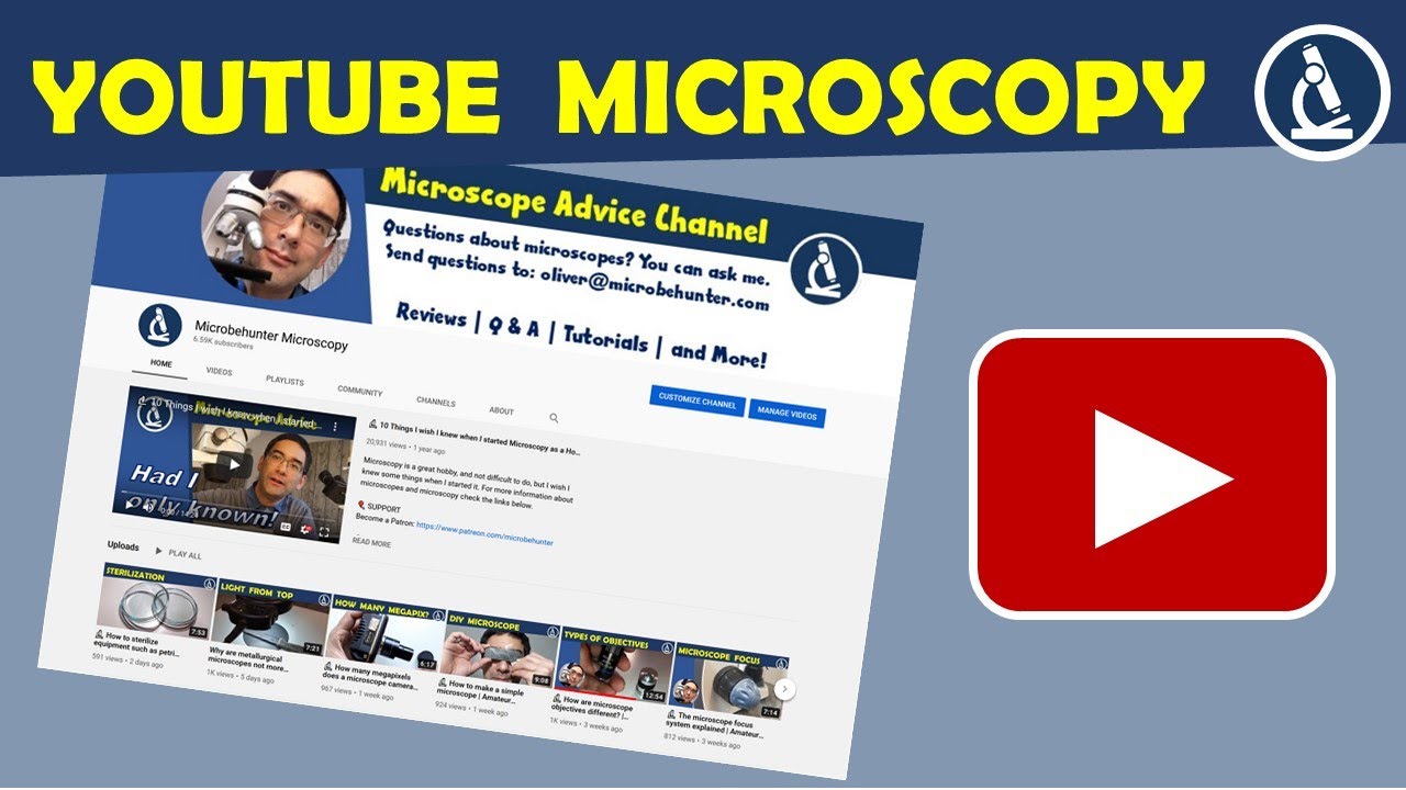 🔬 Advice on Microscopy Youtube Channels | Amateur Microscopy - YouTube