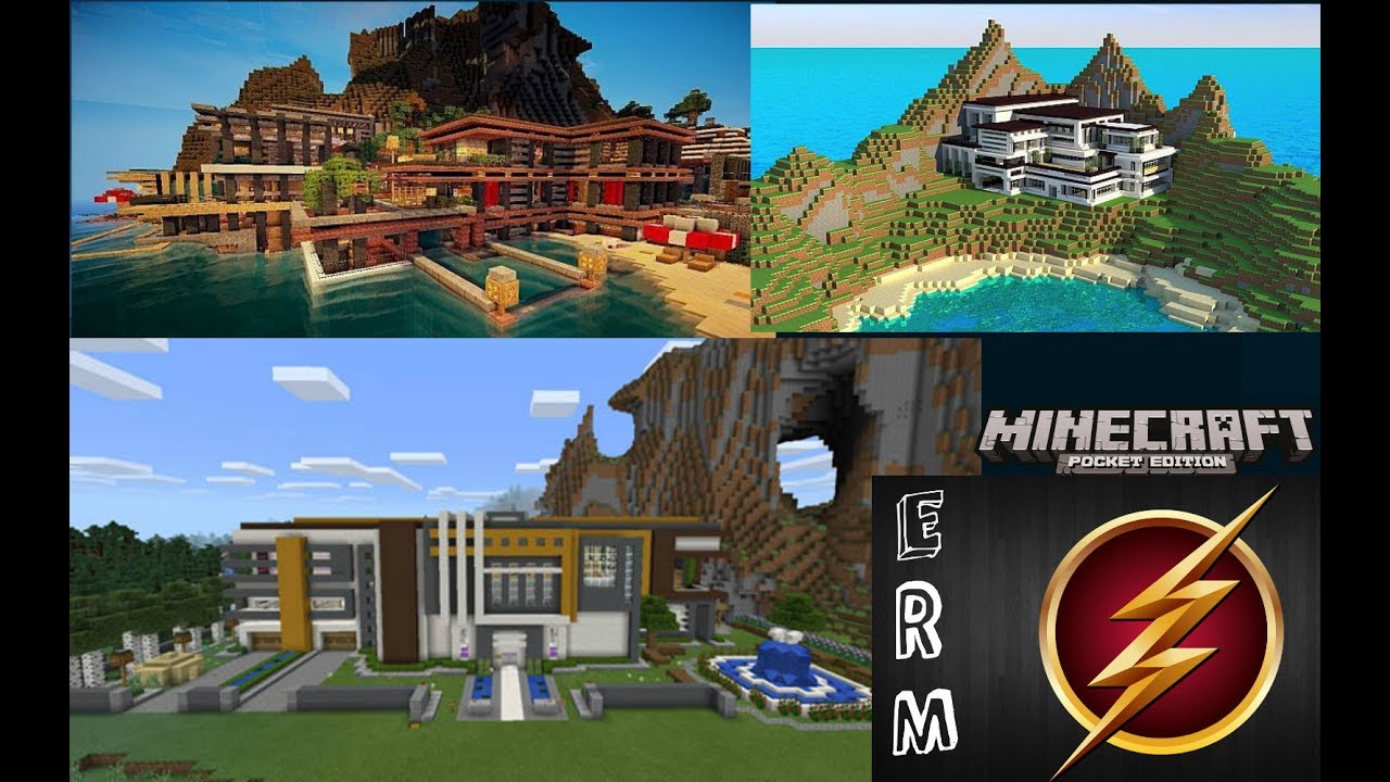 mansiones modernas para minecraft pe 1.1.3 - YouTube