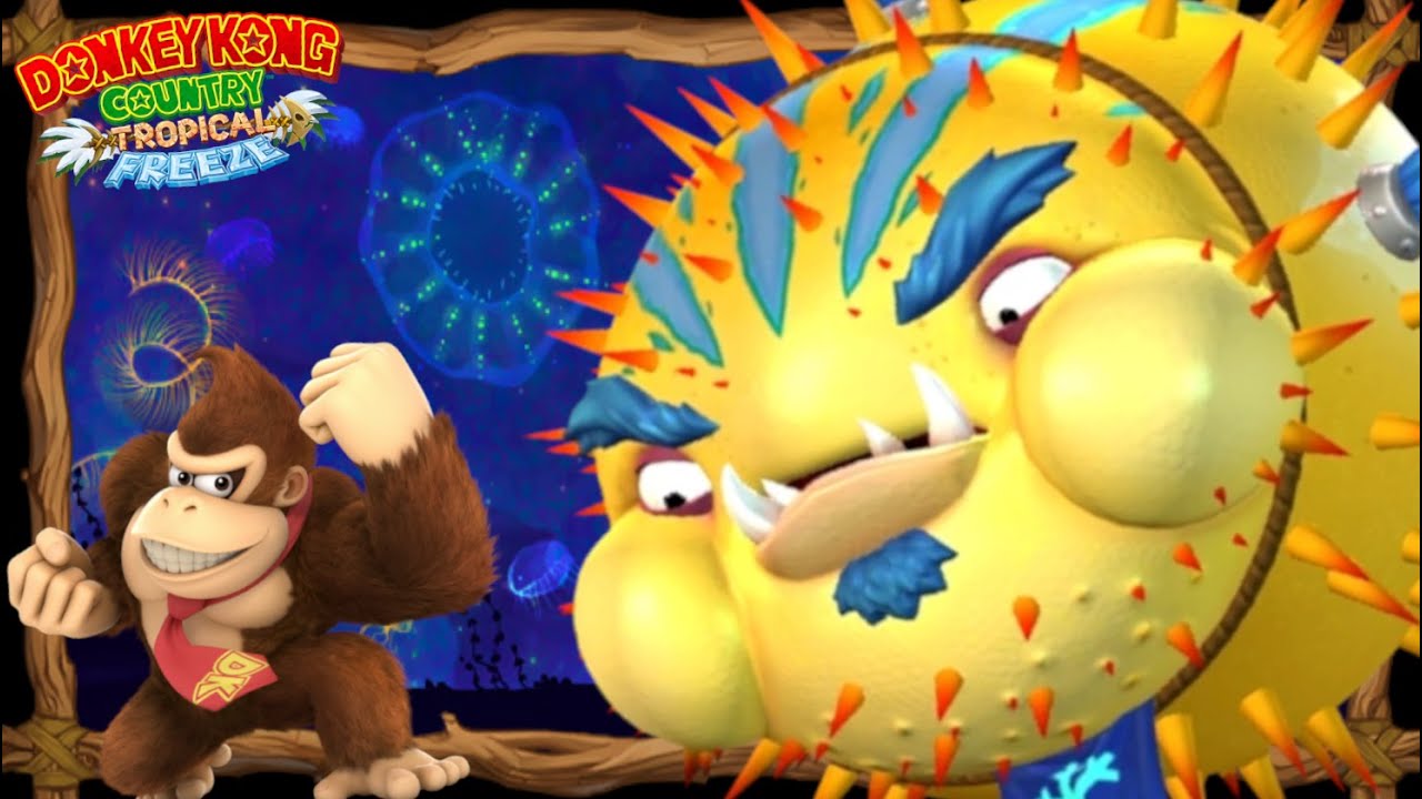 FUGU FACE OFF! - blind playthrough - DKC Tropical Freeze - YouTube