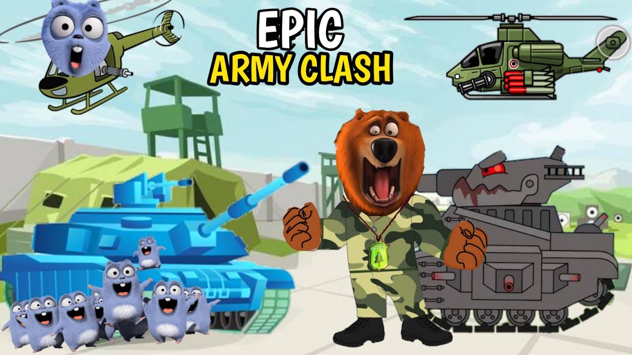 Alumota Bhalu Vs Bulbule in Epic Army Clash Game 😱 Grizzly The Lemmings ...