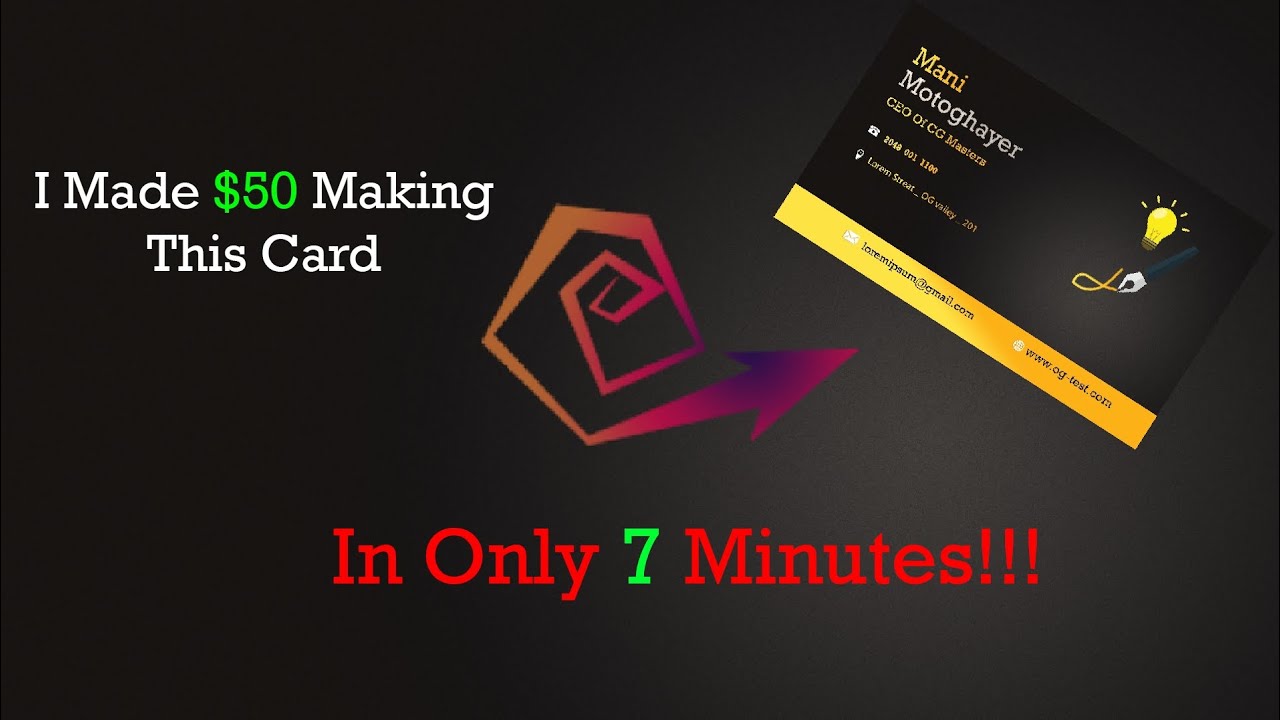 How To Make a Business Card In 7 Minutes! - YouTube