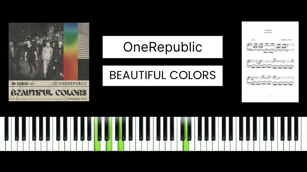 OneRepublic - Beautiful Colors (BEST PIANO TUTORIAL & COVER) - YouTube