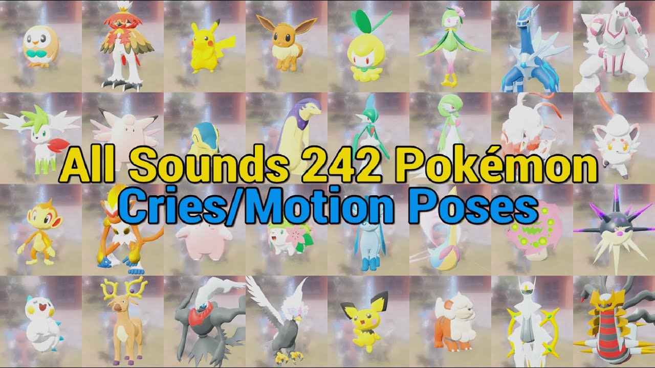 Pokémon Legends Arceus - All 244 Cries Sound Pokémon & Hisuian Form ...
