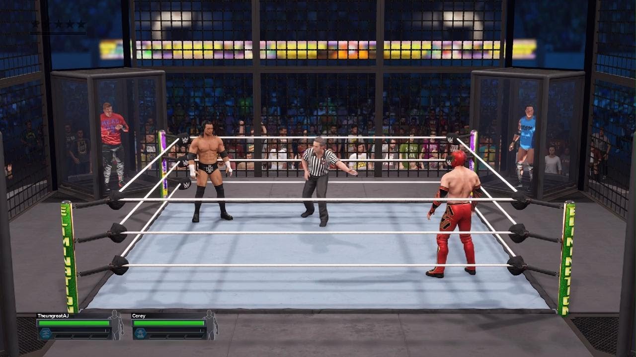 AWA wrestling Friday night smackdown. Main event elimination chamber match - YouTube