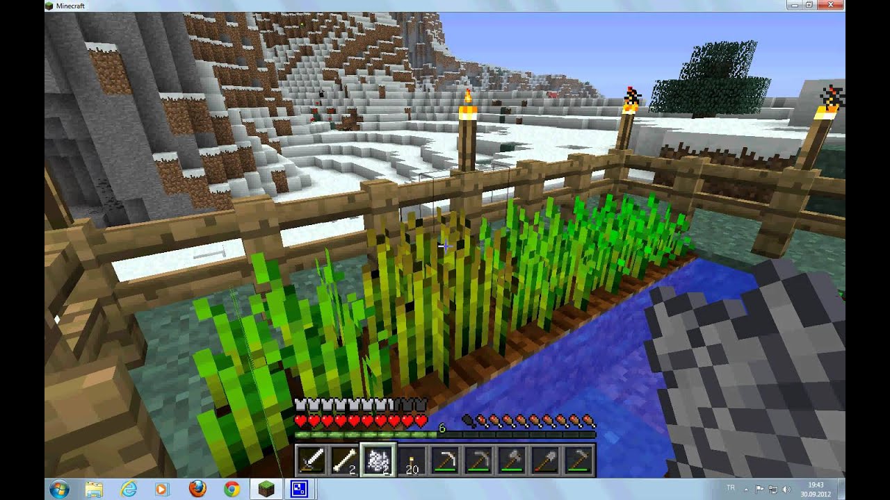 minecraft rehberi 3. bölüm çiftlik yapımı - YouTube