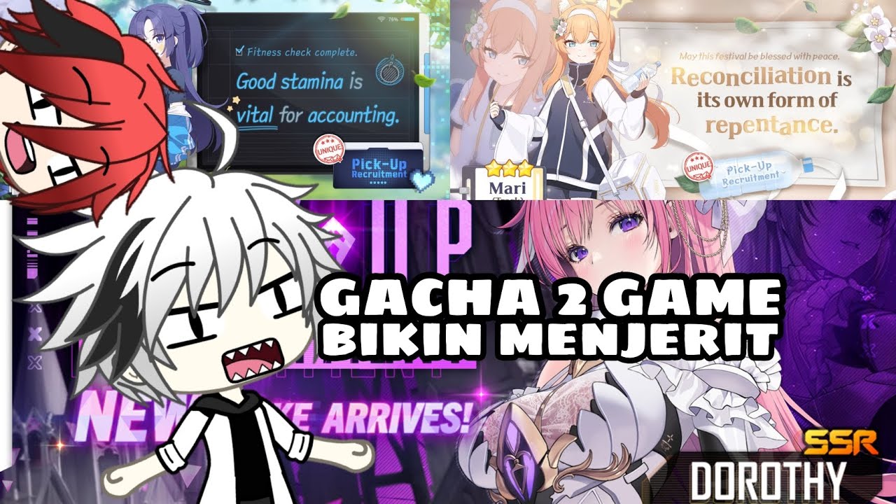 Nekat gacha 2 game biar greget - nikke and blue archive - YouTube