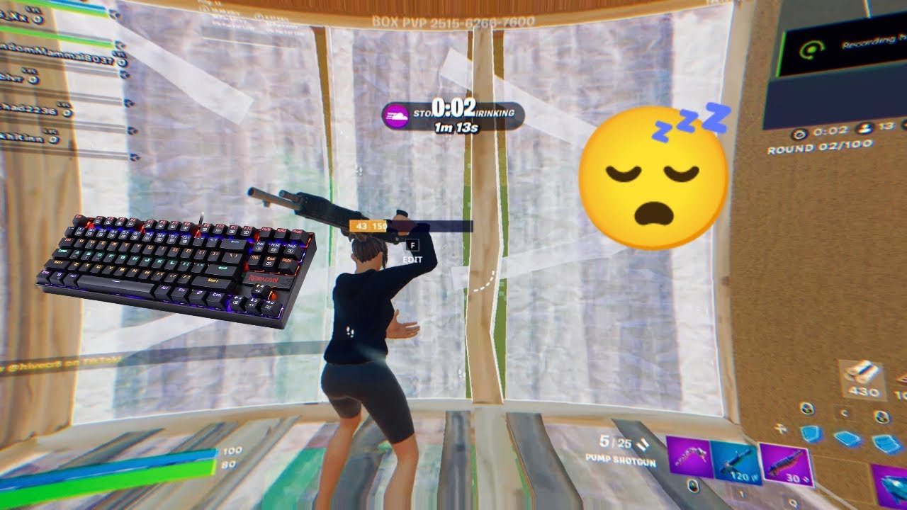 Fortnite Chill keyboard ASMR😴 (satisfying keyboard sounds Fortnite)☁️ ...