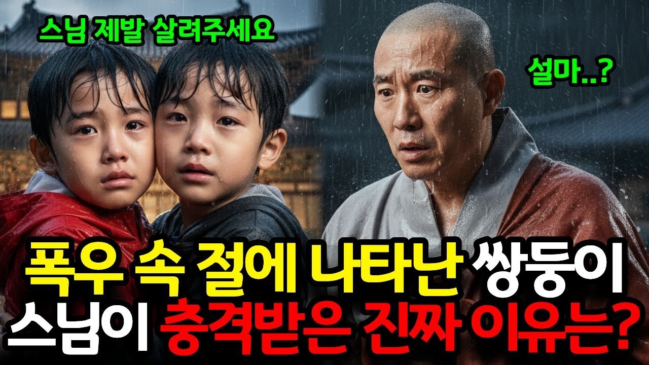 폭우 속 절에 나타난 쌍둥이 스님 우리 엄마 좀 살려주세요 쌍둥이는 6년전 버린 친아들이었다.. 충격적인 진실ㅣ감동사연ㅣ노후사연 ...
