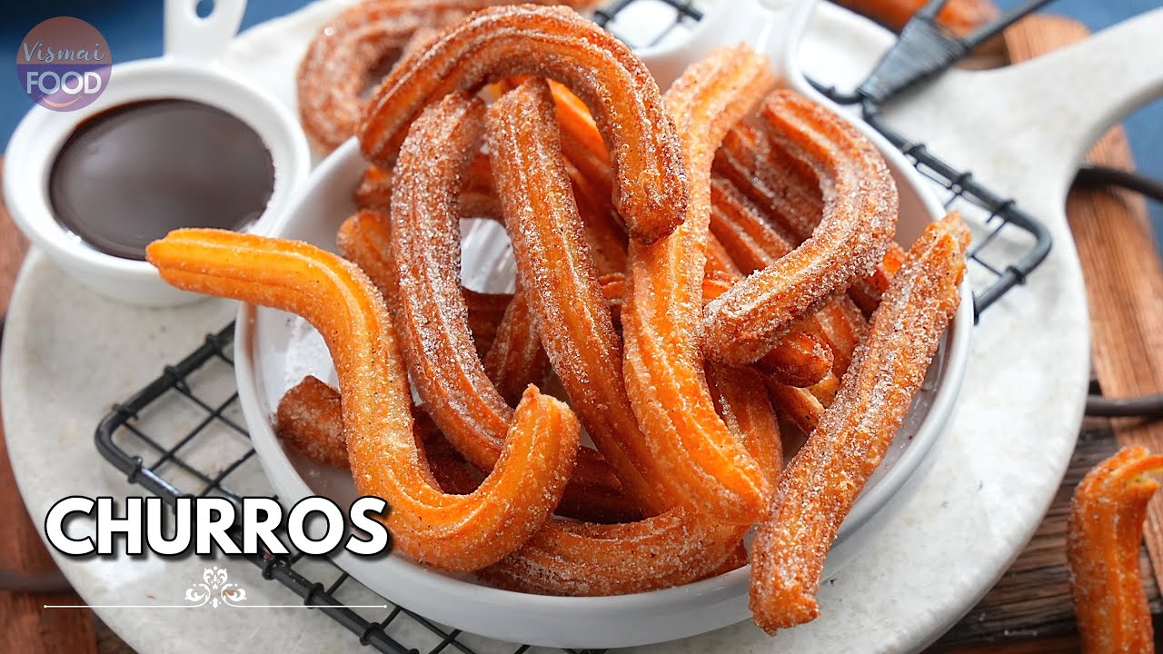 Churros | పర్ఫెక్ట్ స్పానిష్ ఛుర్రోస్ | Homemade Churros Recipe ...