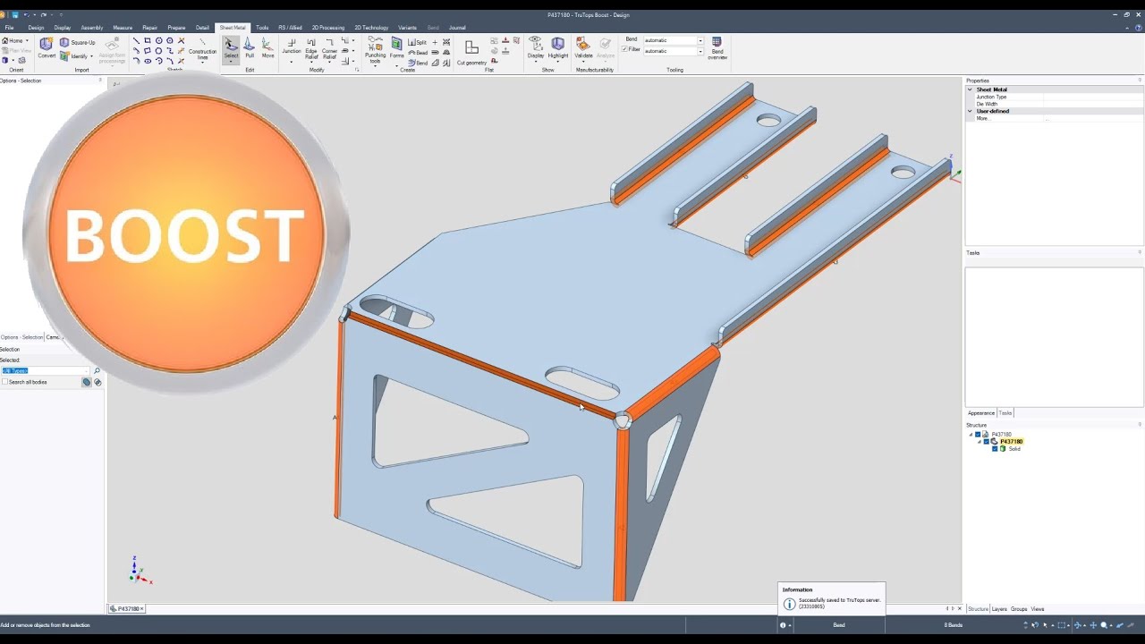 TruTops Boost - Quick Design Change for Manufacture - YouTube