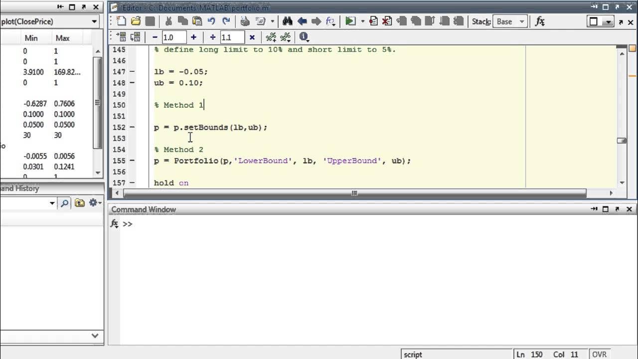 Getting Started with Portfolio Optimization in MATLAB R2013a - YouTube