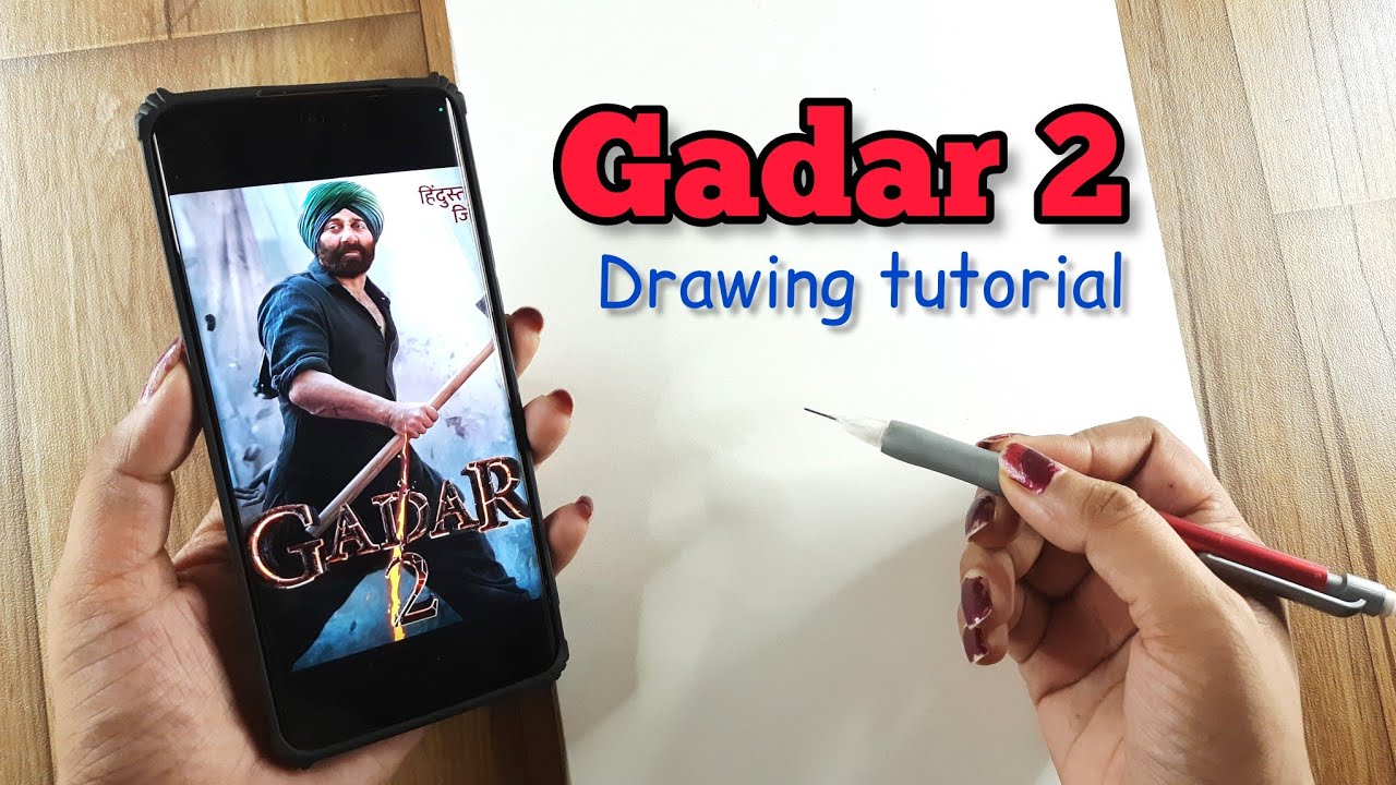 Gadar 2 Drawing Tutorial , Sunny Deol as Tara Singh Drawing, Outline ...