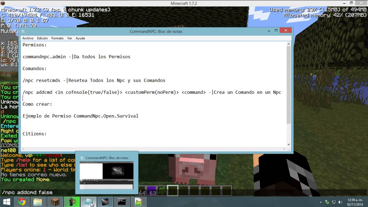 Ejecuta Comandos desde NPC´s -|Plugin CommandNPC Configuración -|Bukkit Servidor Minecraft - YouTube