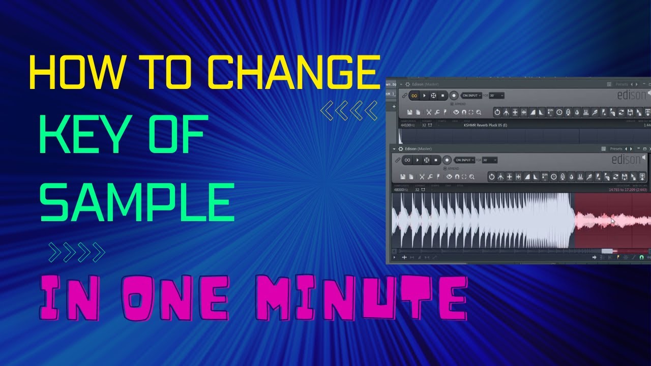 how to change key of any sample in one minute #flstudio # ...