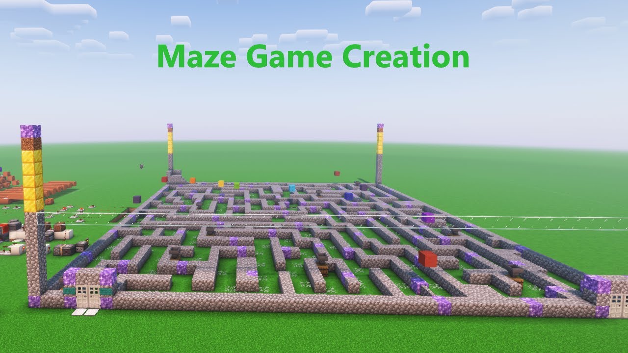 Minecraft Making Maze Game - YouTube